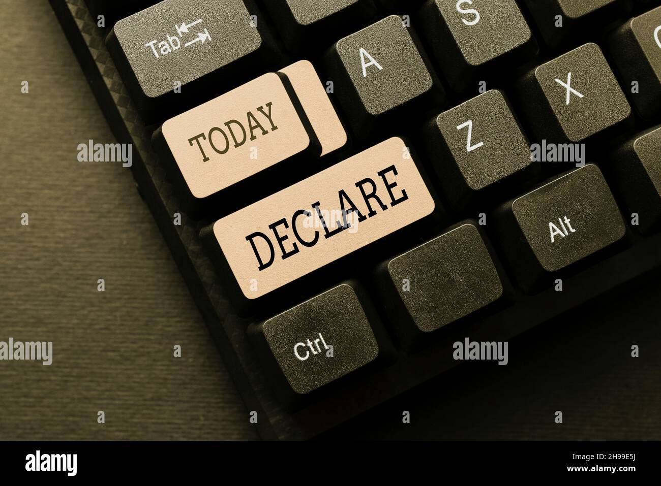 Sign displaying Declare. Business overview make known or state clearly ...