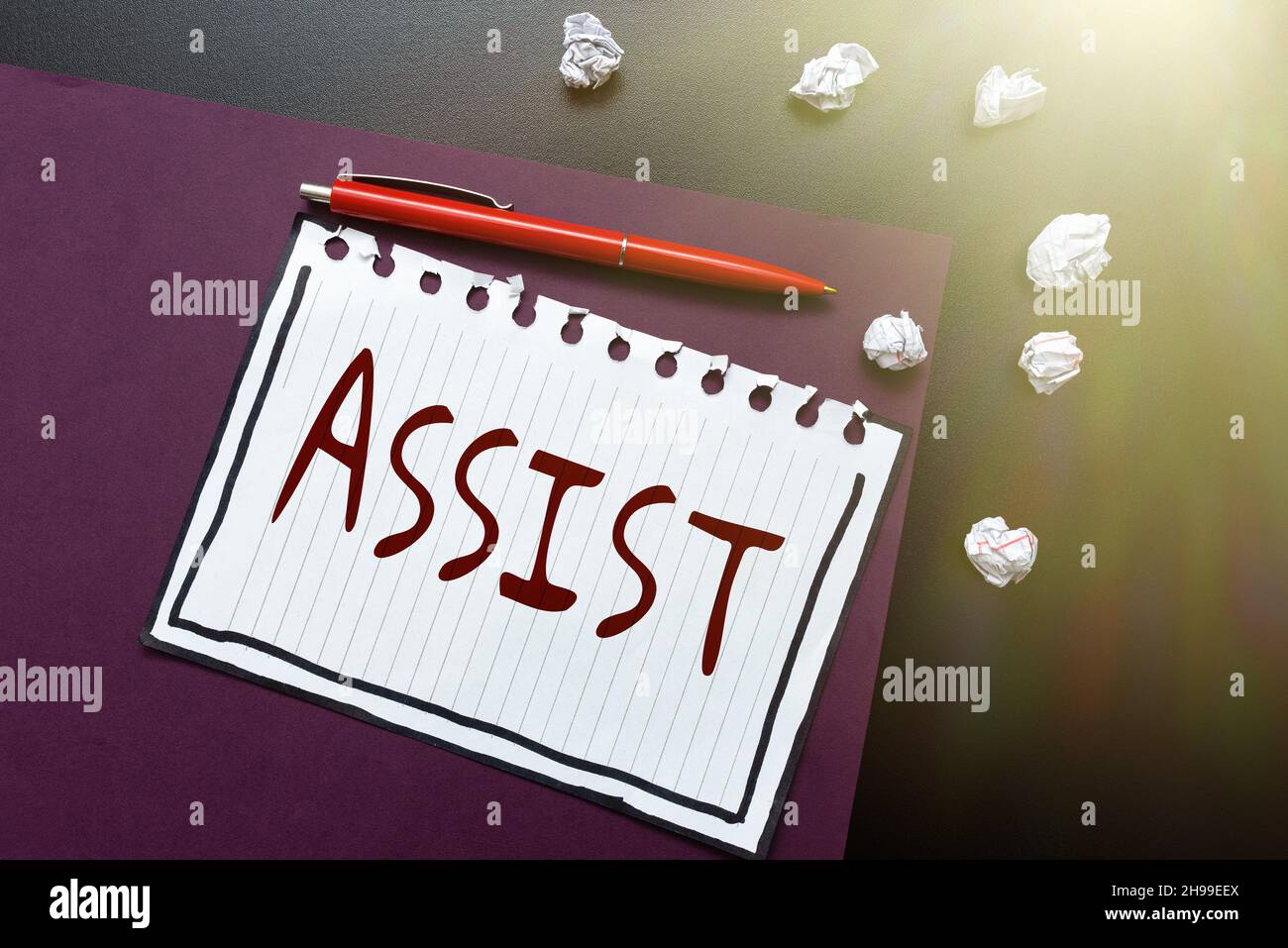 Conceptual display Assist. Business overview help them to do a job or ...