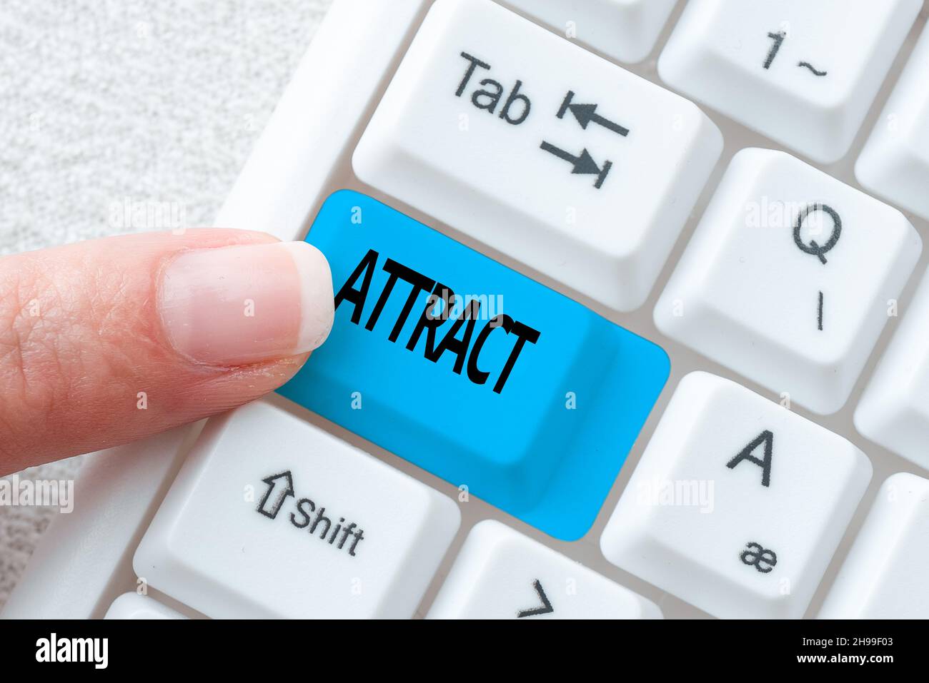 Conceptual caption Attract. Internet Concept to draw by a physical ...