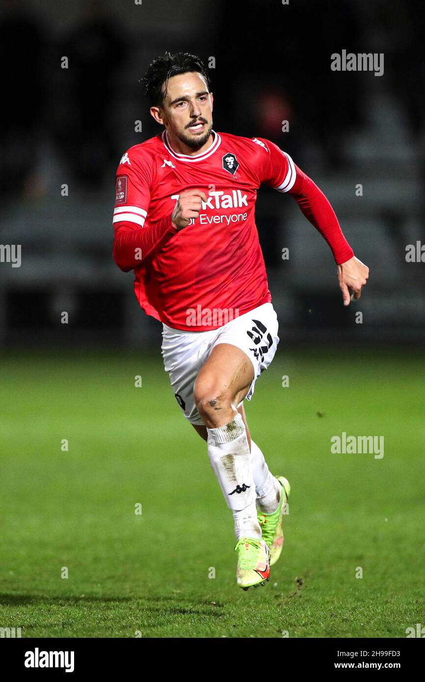 Salford Citys Liam Shephard In Action During The Emirates Fa Cup Second Round Match At