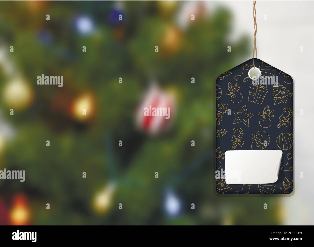 Realistic vector Christmas price tag Stock Vector Image & Art - Alamy