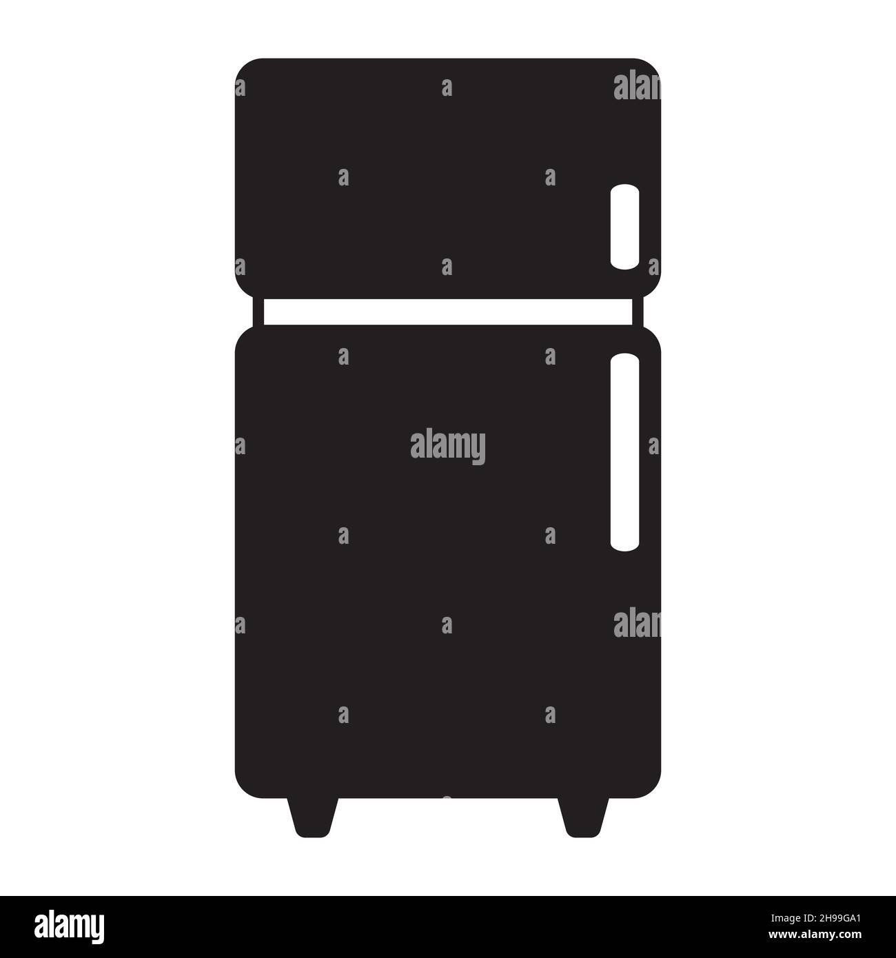 Refrigerator and food storage icon in simple style on white background ...