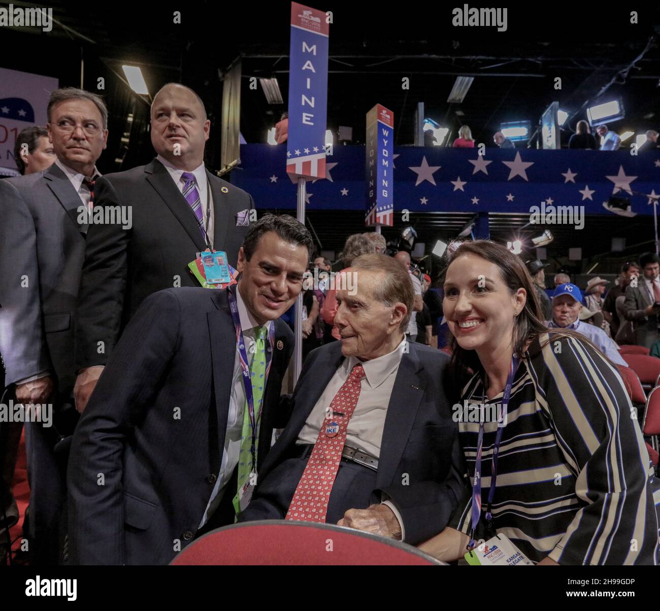 CLEVELAND, OHIO, USA, 19th JULY, 2016 Senator Robert Dole visits with ...