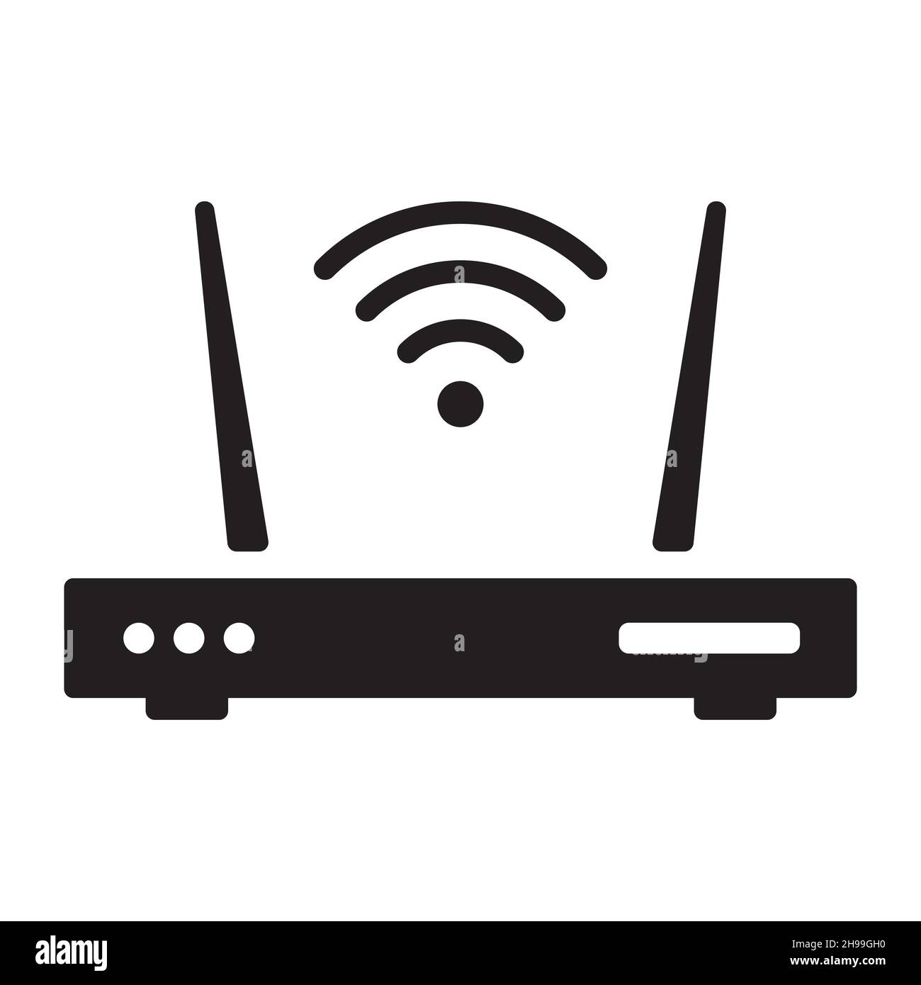 Wi-Fi router or remote control icon in simple style on white background ...