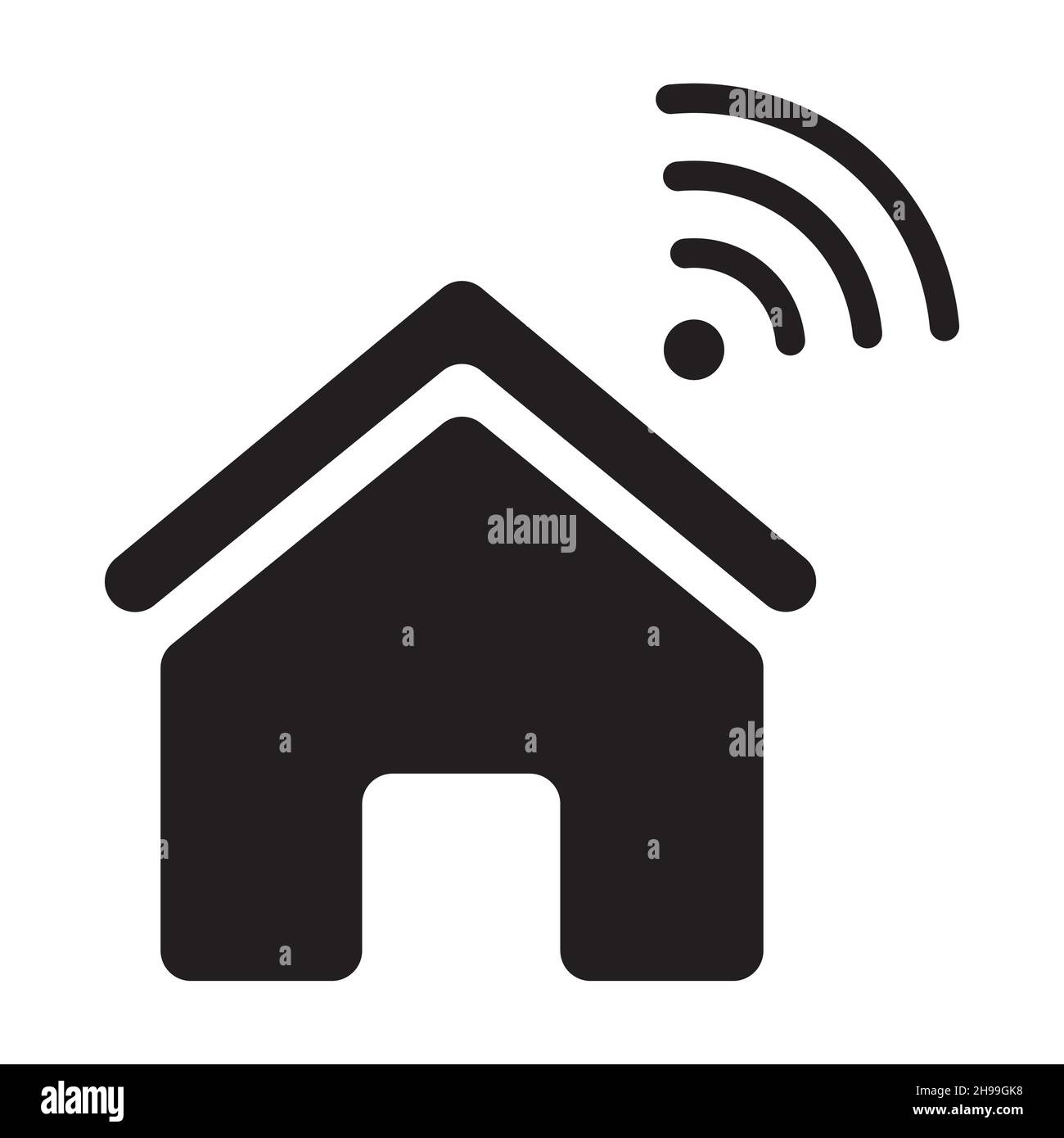 Smart home and remote control icon in simple style on white background ...