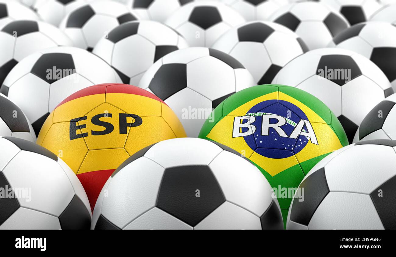 Brazil vs spain hi-res stock photography and images - Alamy