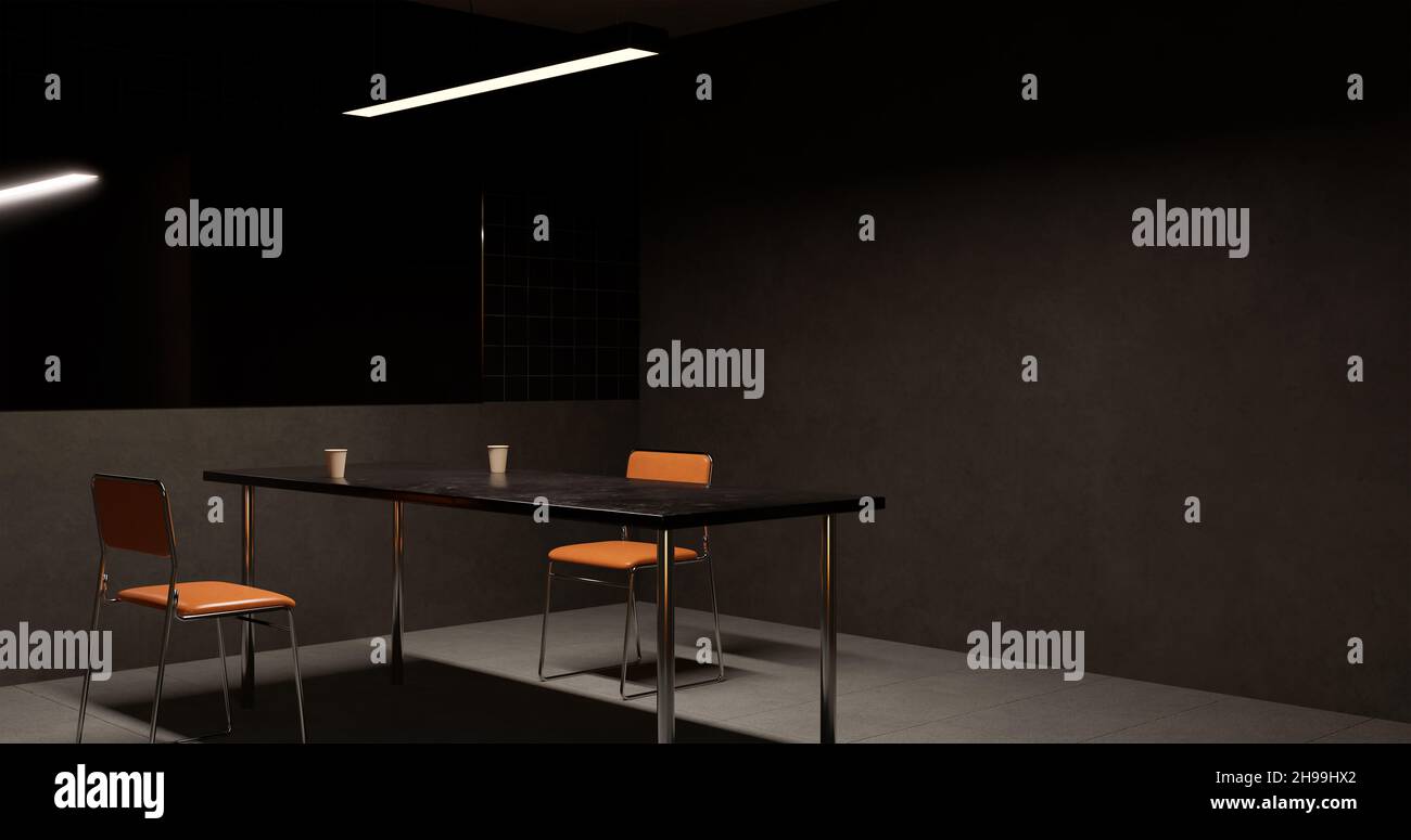 Empty interview room or office with chairs. Waiting room. Surreal ...