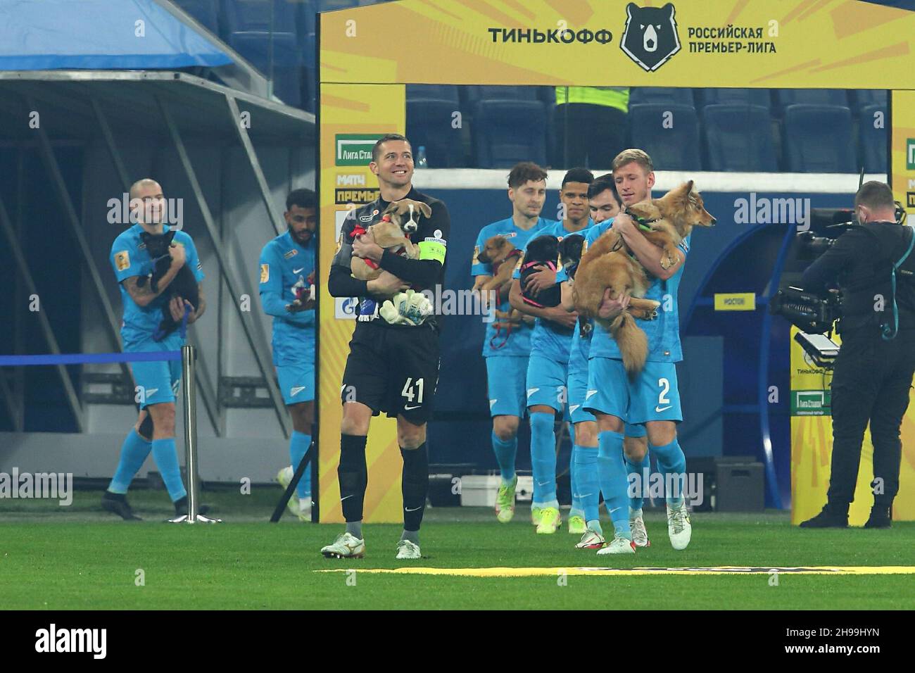 Saint Petersburg, Russia - 03 December 2021: Football. Russian Premier ...