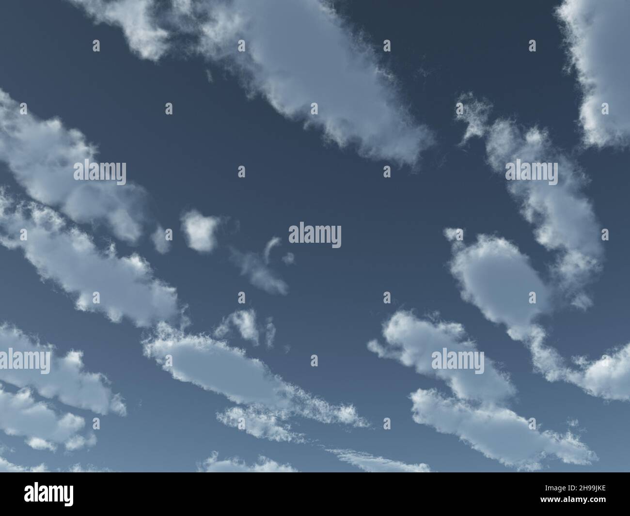 Surreal clouds in sky. 3D rendering Stock Photo - Alamy