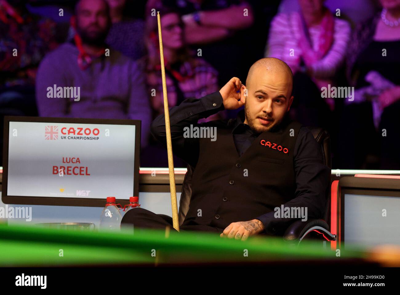 Luca Brecel during day thirteen of the Cazoo UK Championship at the ...