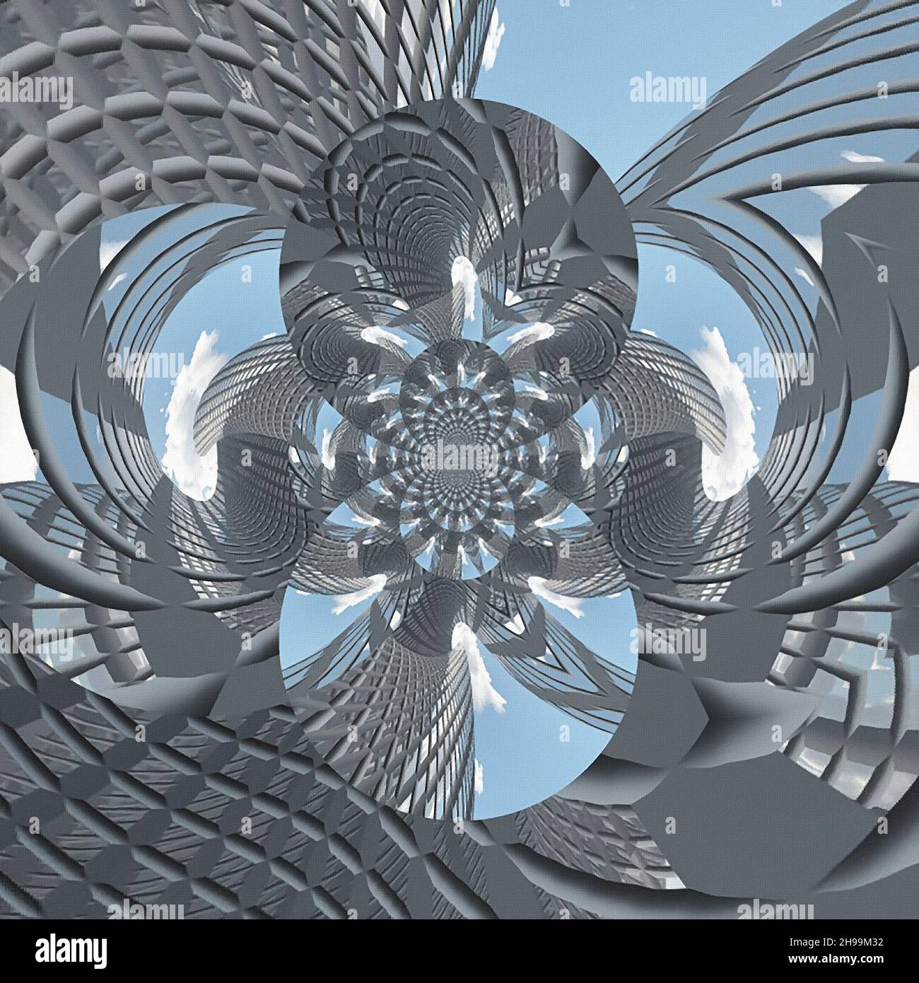 Modern architecture fractal. 3D rendering Stock Photo - Alamy