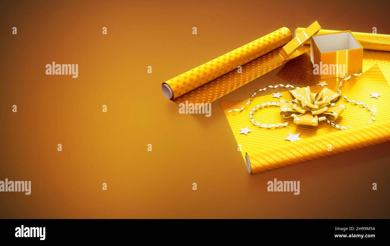 Present box on festal backdrop hi-res stock photography and images - Alamy