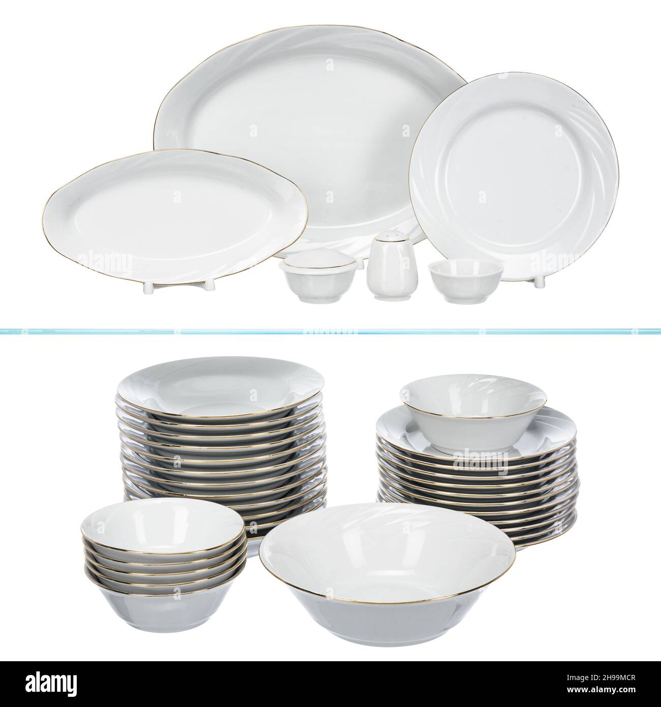 Classic Vintage ceramic porcelain large set of crockery dishes of ...