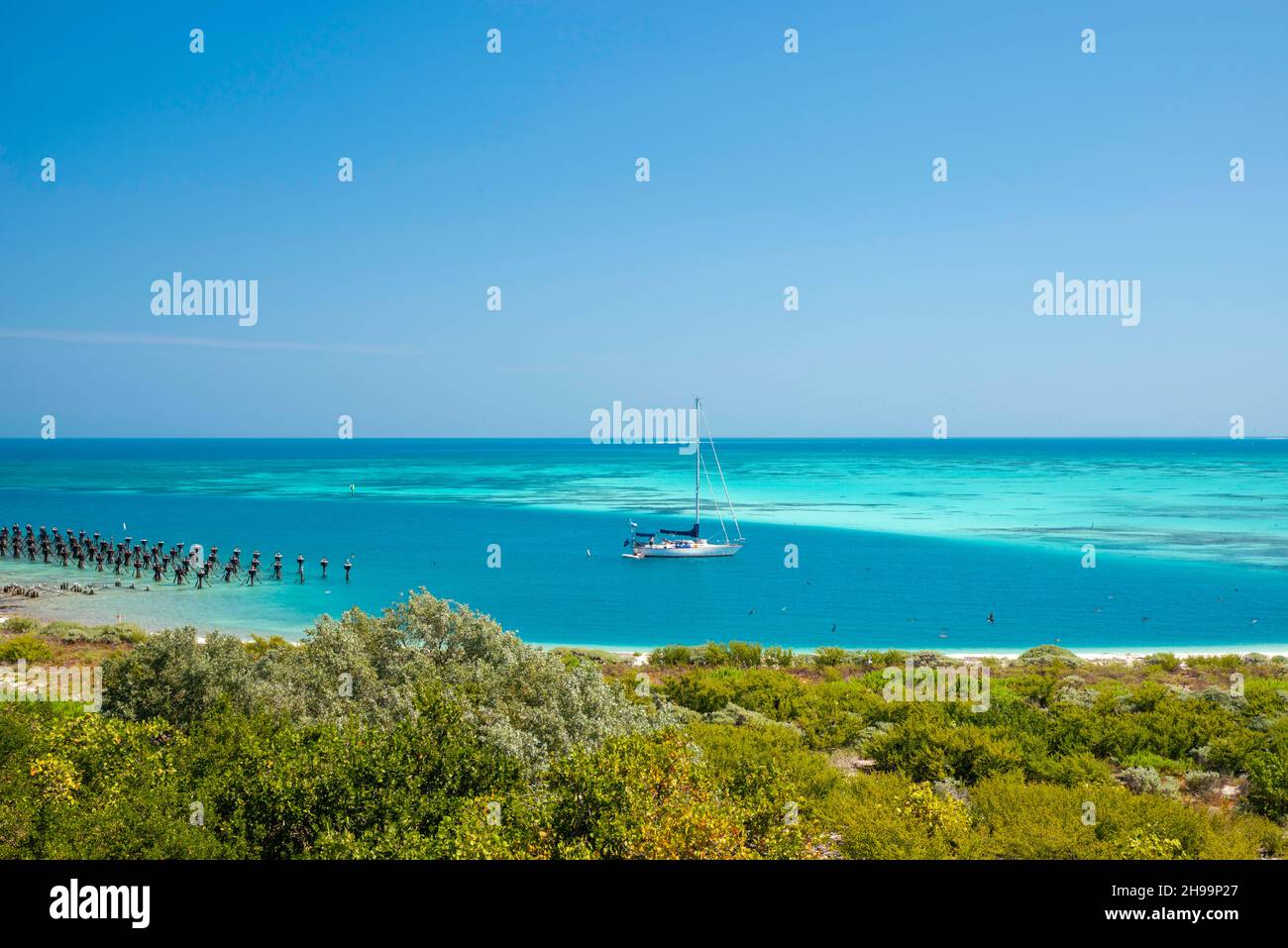 Overlooking Bush Key from Fort Jefferson. Dry Tortugas National Park ...