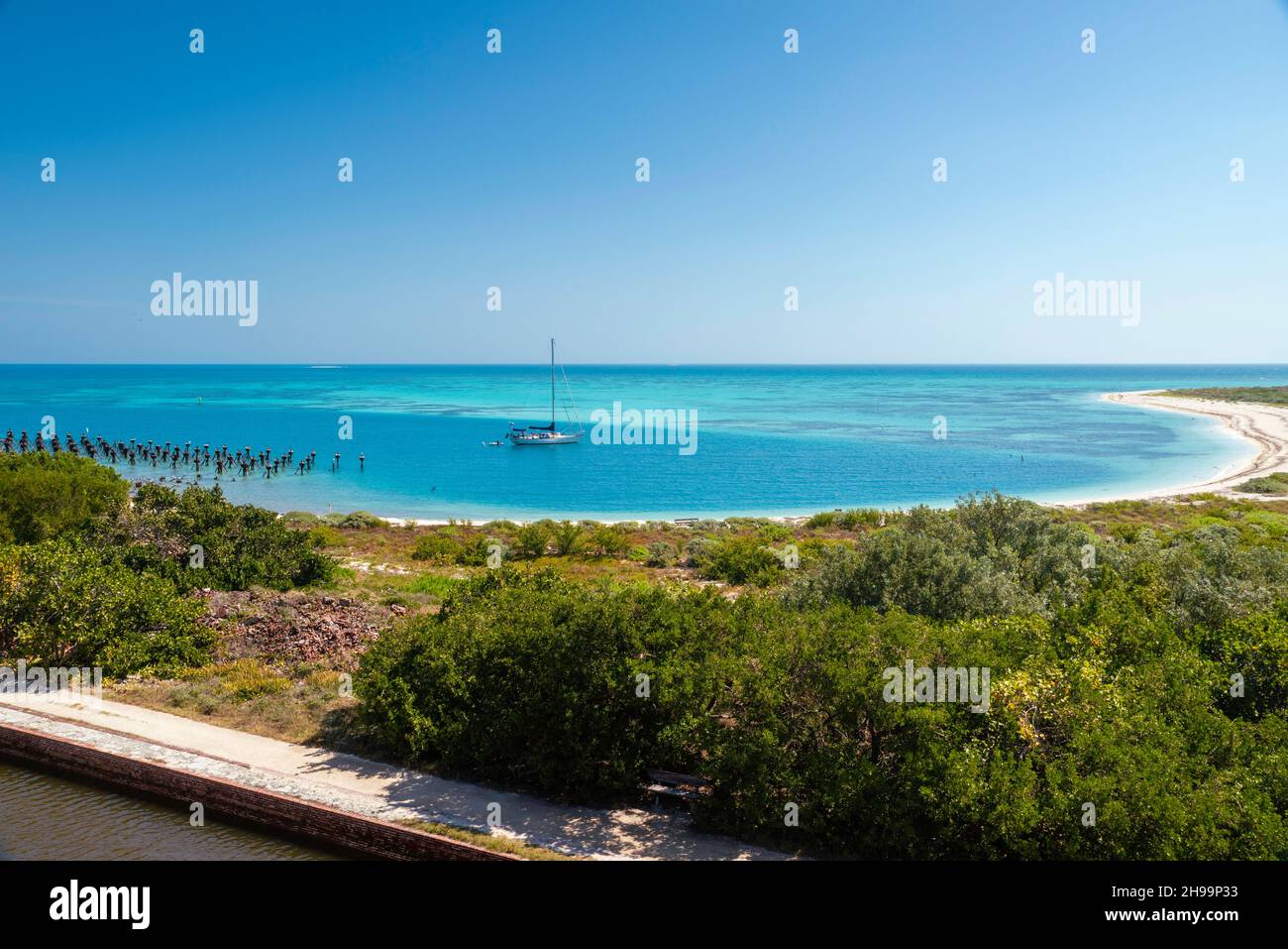 Overlooking Bush Key from Fort Jefferson. Dry Tortugas National Park ...