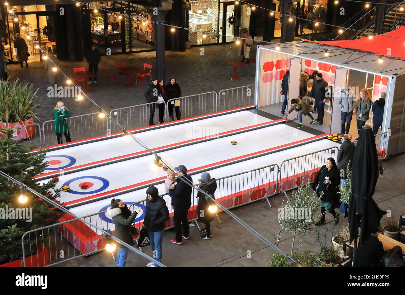 Fun curling attraction for Christmas 2021, at Coal Drops Yard, Kings ...