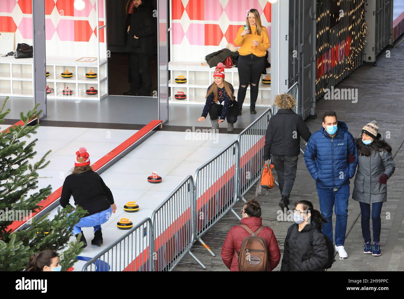 Fun curling attraction for Christmas 2021, at Coal Drops Yard, Kings ...
