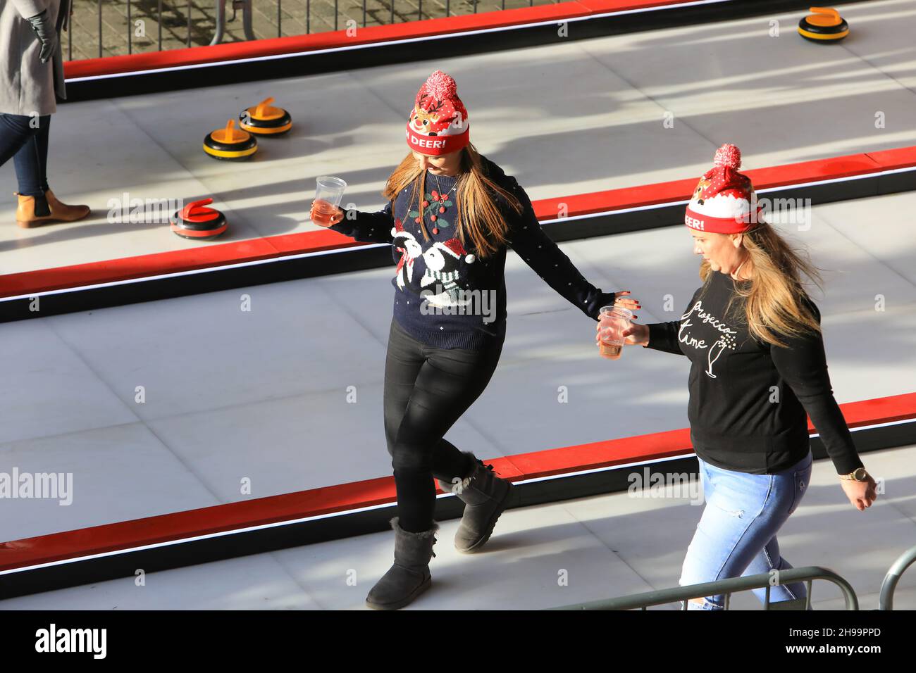 Fun curling attraction for Christmas 2021, at Coal Drops Yard, Kings ...