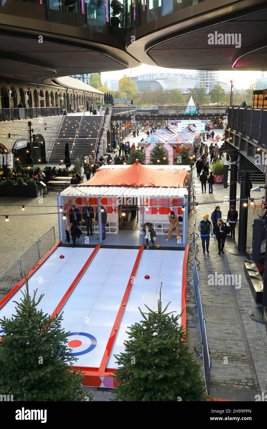 Fun curling attraction for Christmas 2021, at Coal Drops Yard, Kings ...