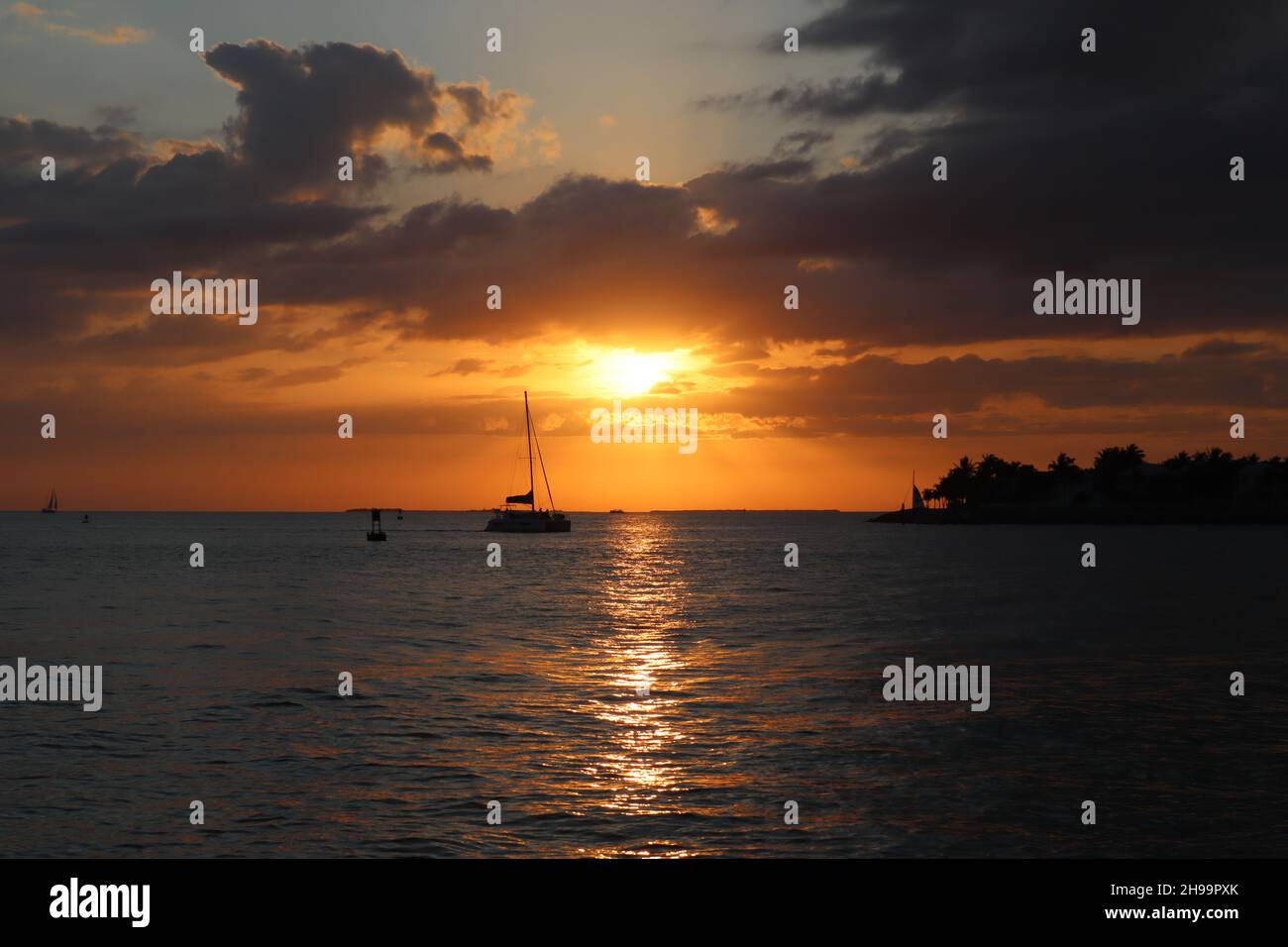 florida key west sunset ocean Stock Photo - Alamy