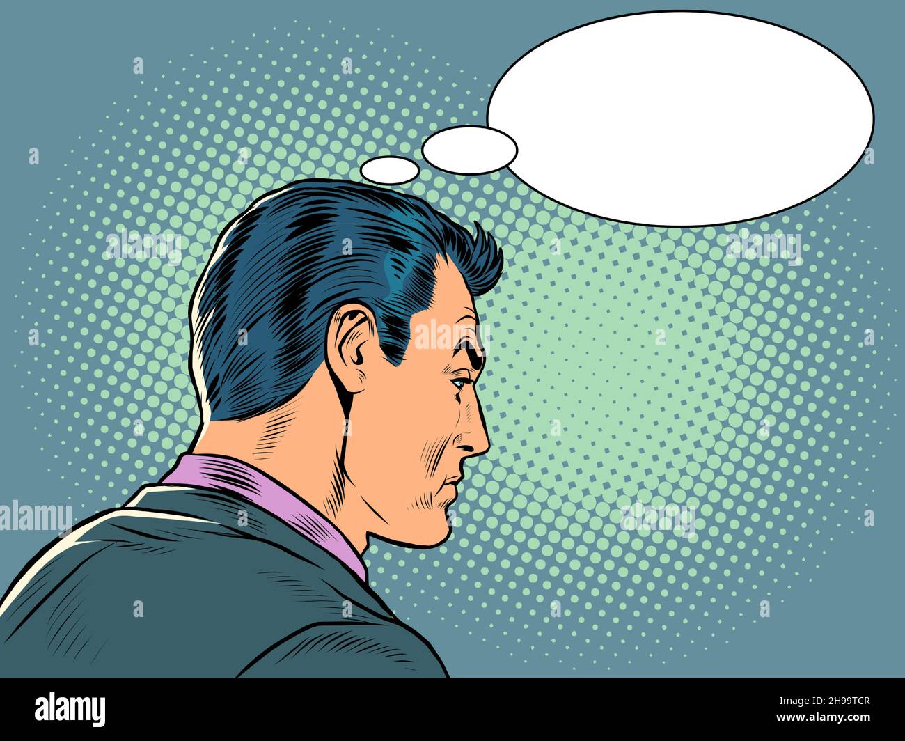 Cartoon Confused Man Bubble High Resolution Stock Photography and ...