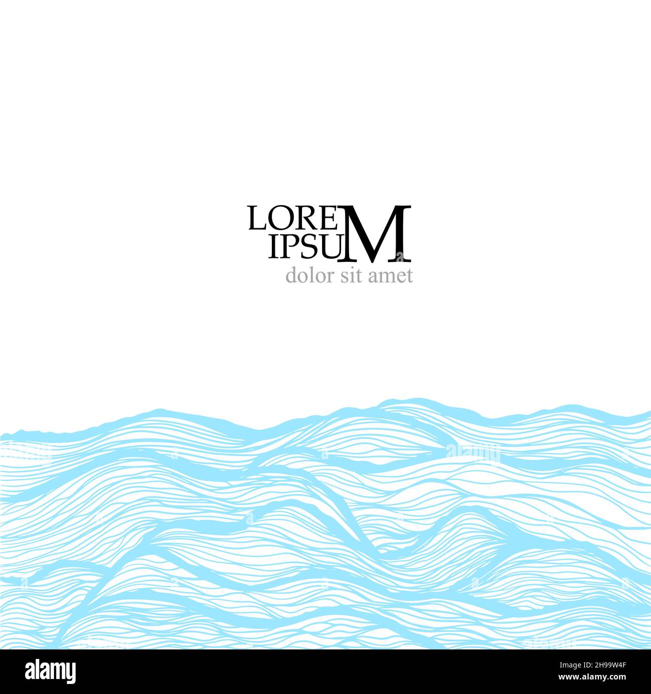 Sea graphic waves. Vector illustration Stock Vector Image & Art - Alamy