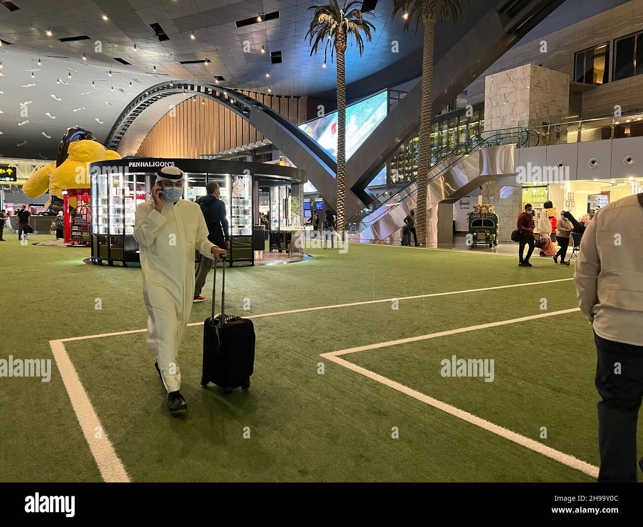 Passengers traveling from Hamad international airport . departure ...