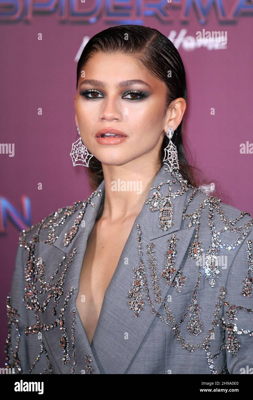 December 5th, 2021. London, UK. Zendaya attending the Spider-Man No Way ...