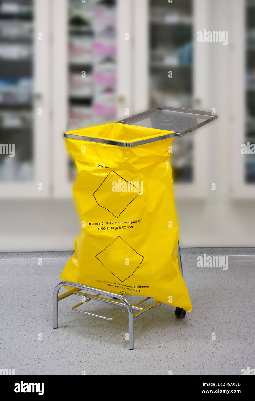 Surgical support equipment, medical surgical yellow waste bags, trays ...