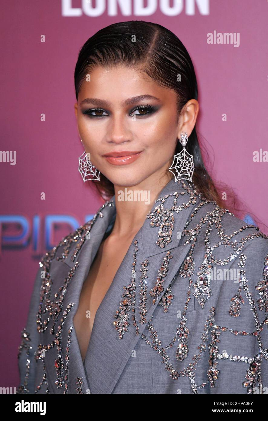 December 5th, 2021. London, UK. Zendaya attending the Spider-Man No Way ...