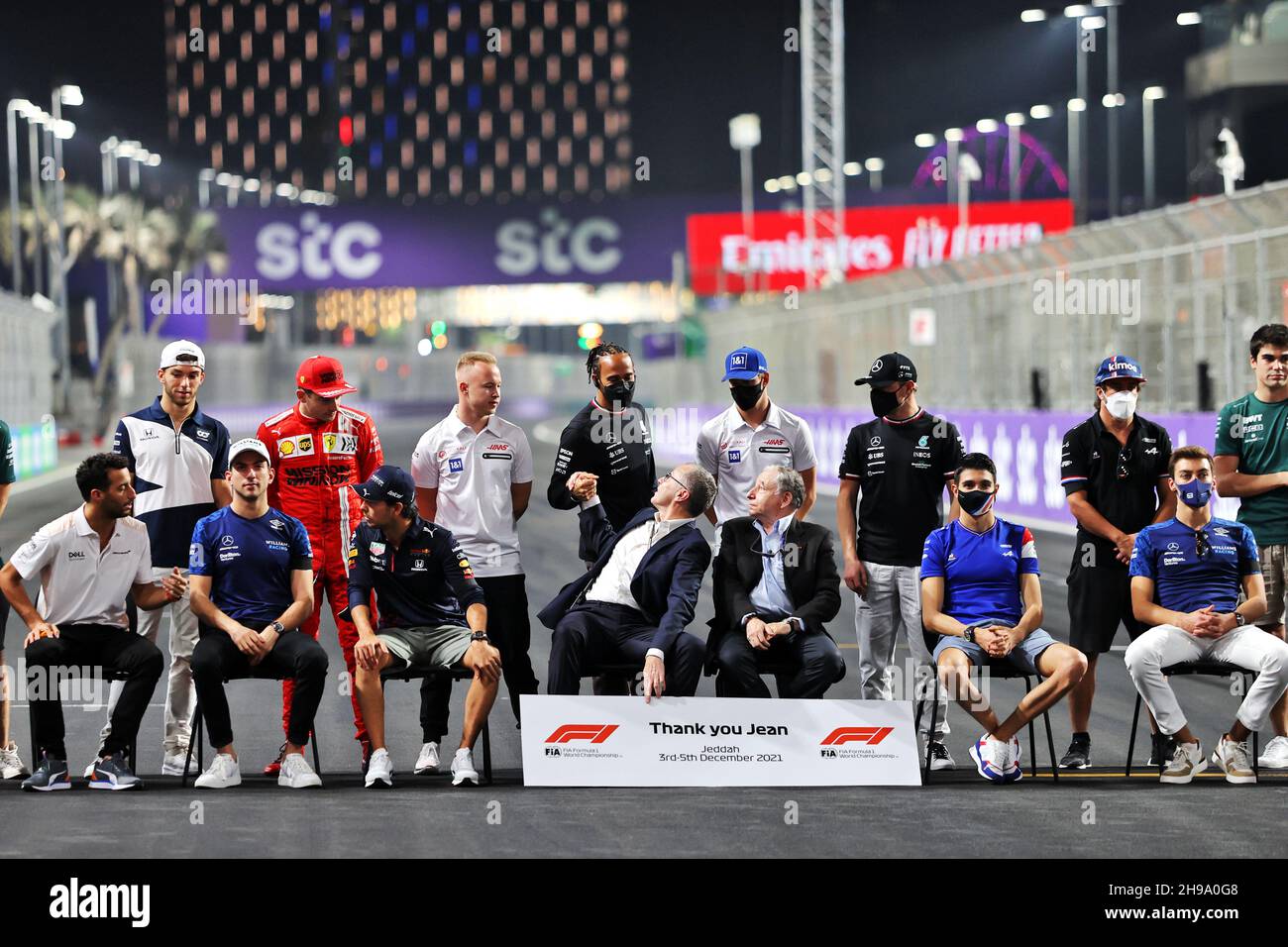 Stefano Domenicali (ITA) Formula One President and CEO and drivers say ...