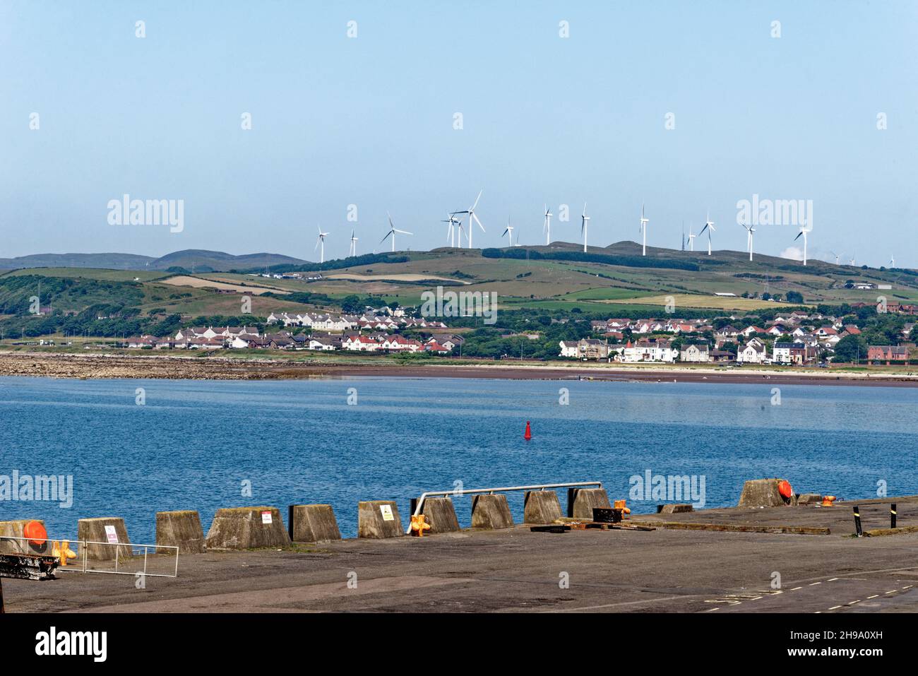 View of Ardrossan town from ferryboat terminal. Ardrossan, Scotland ...