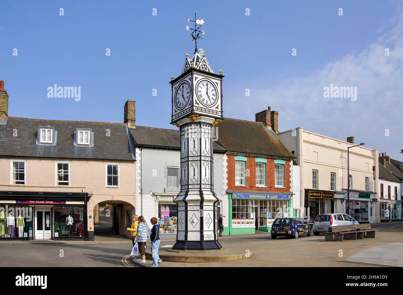 Victorian Clock Tower, Market Place, Downham Market, Norfolk, England ...