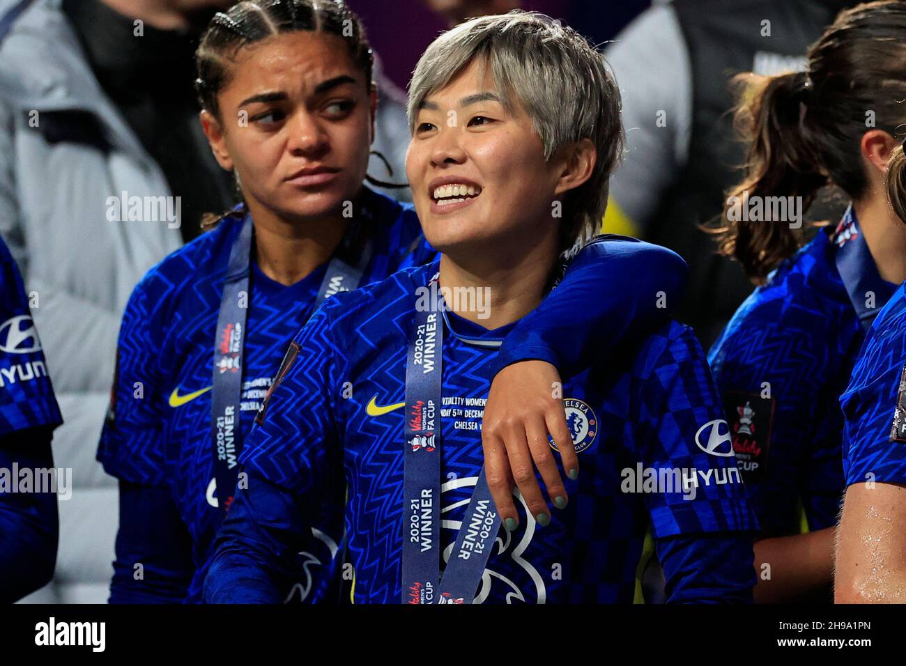 Ji So-Yun #10 of Chelsea with her winners medal Stock Photo - Alamy