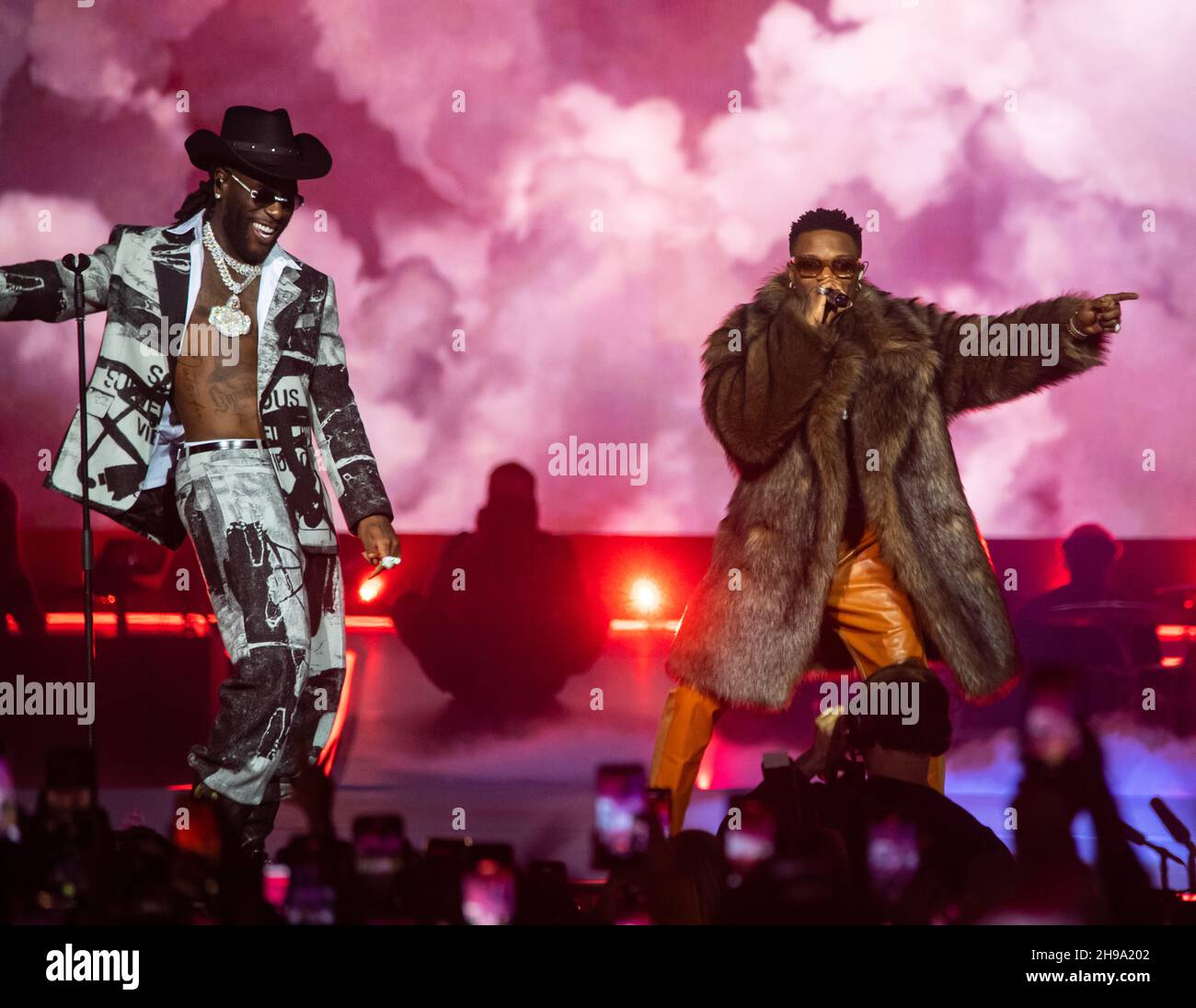 London, UK. 1st December 2021. Wizkid & Burna Boy performs at The O2 ...