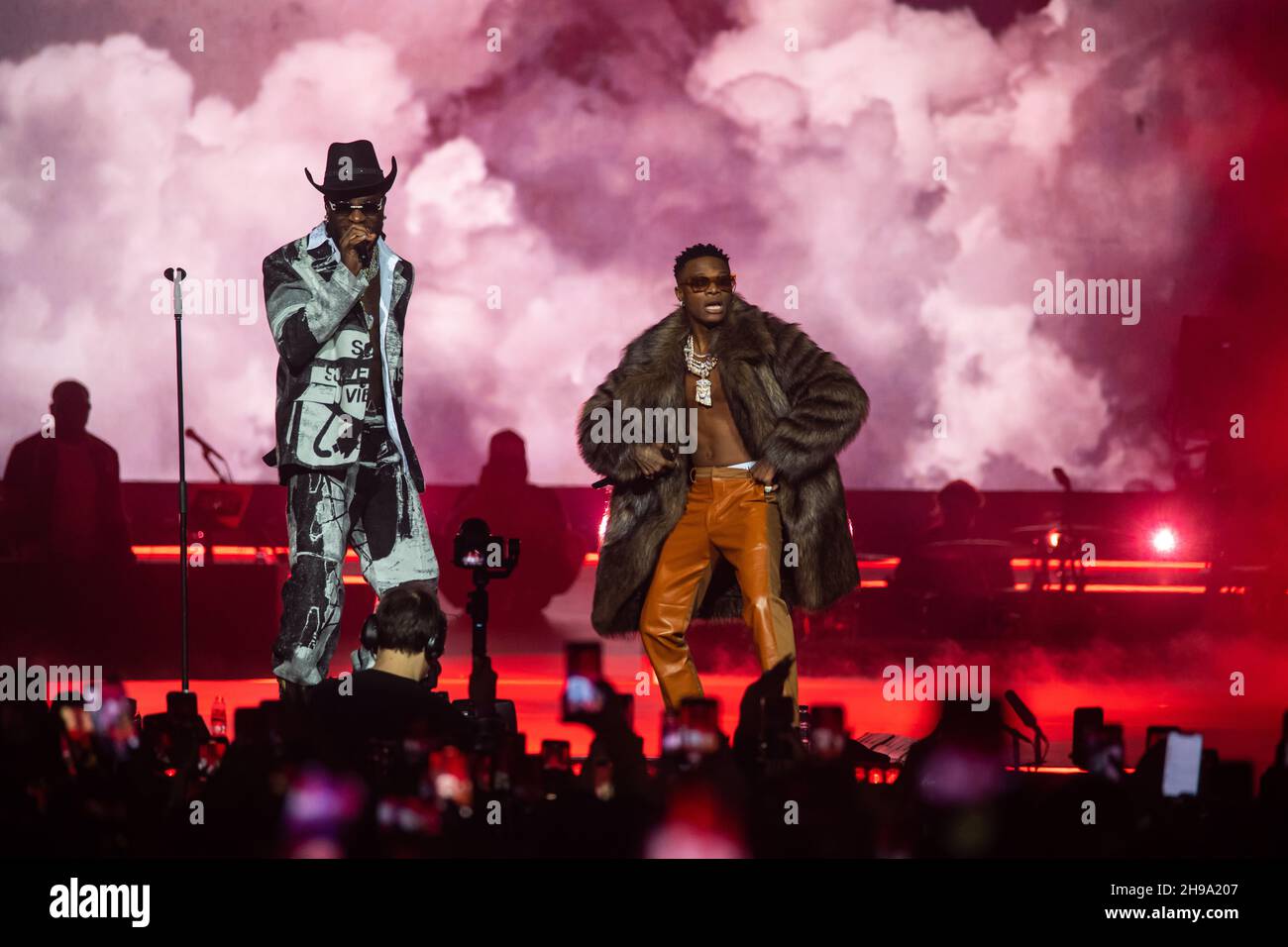 London, UK. 1st December 2021. Wizkid & Burna Boy performs at The O2 ...