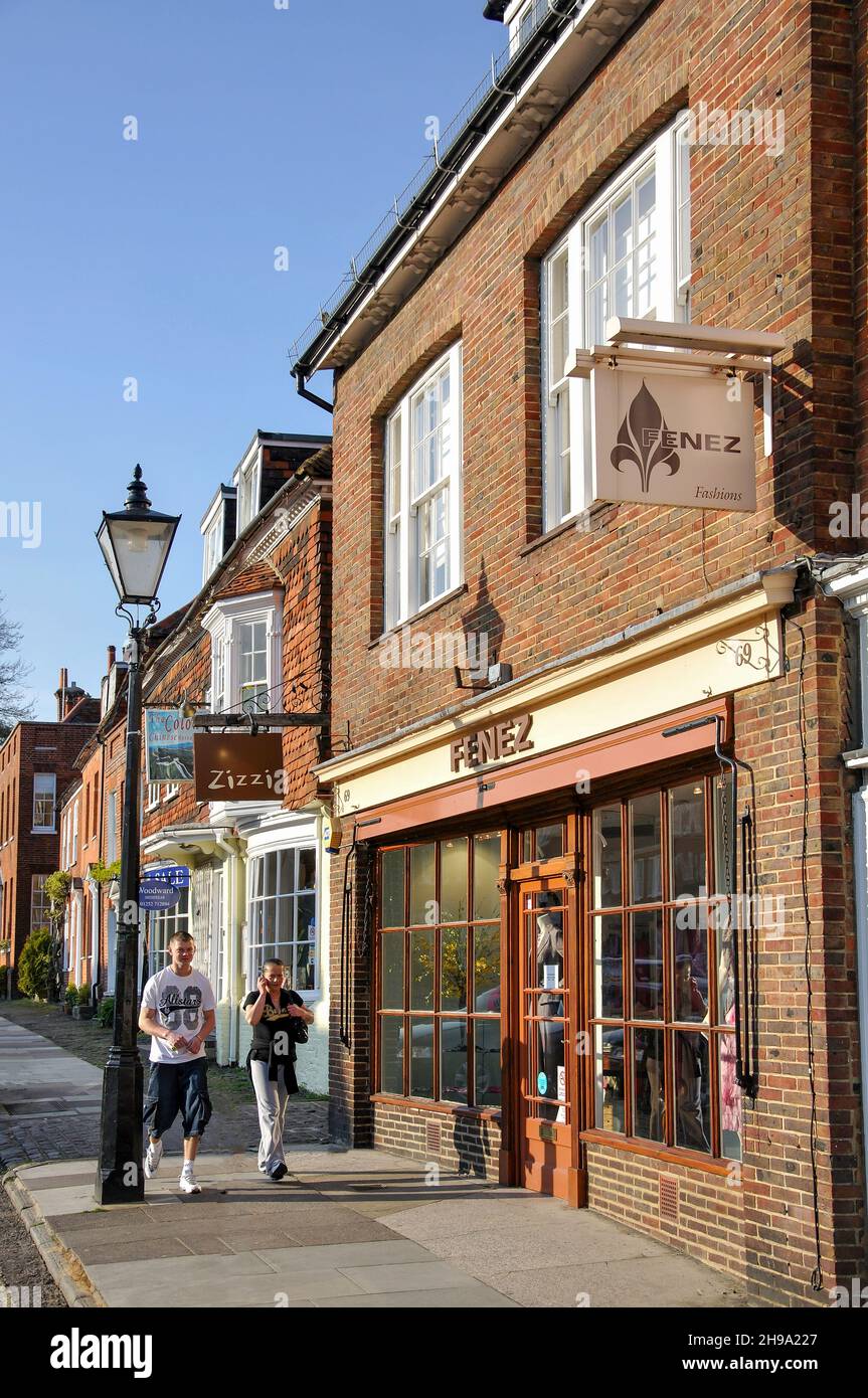 Period frontages, Castle Street, Farnham, Surrey, England, United ...