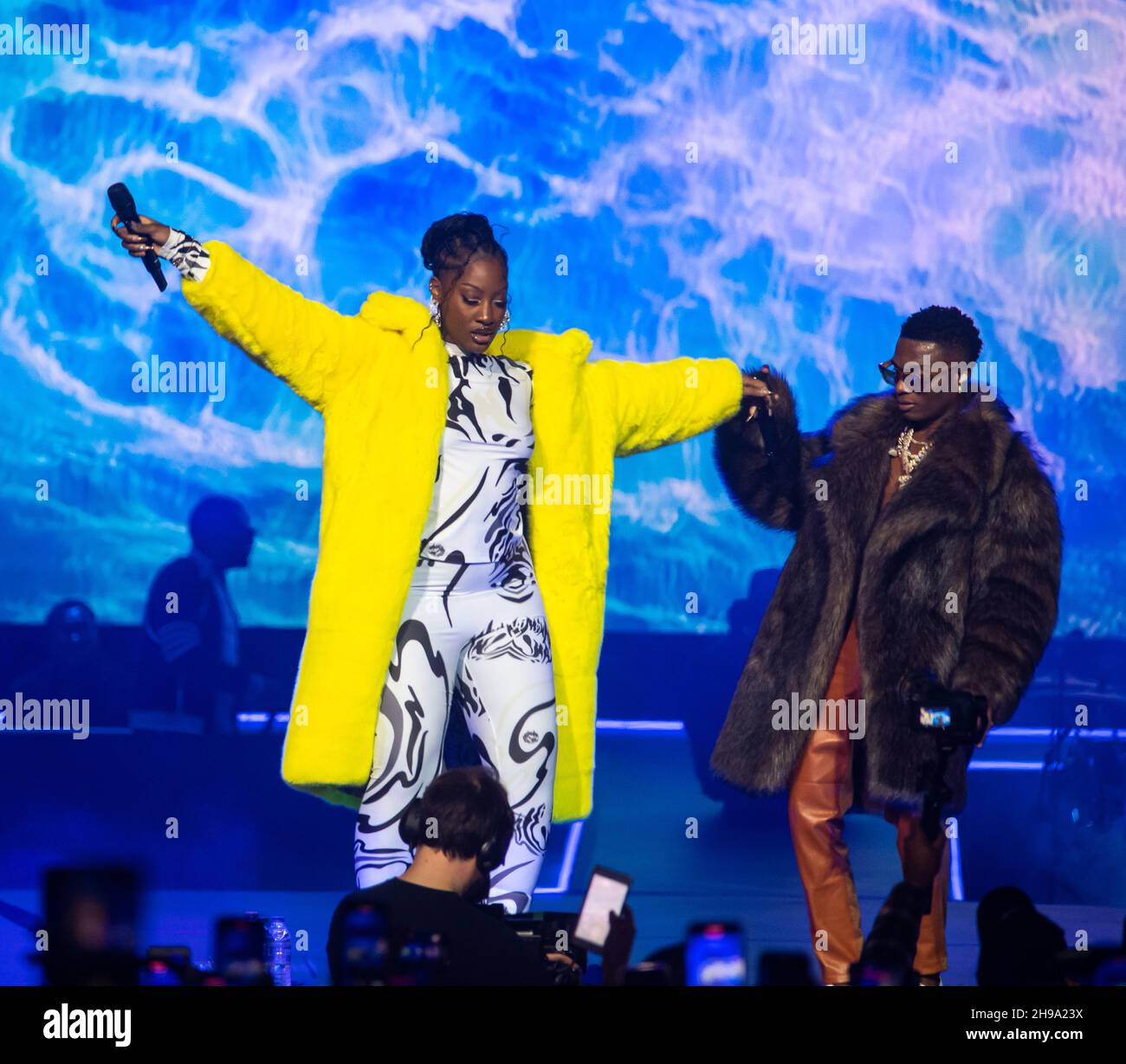 London, UK. 1st December 2021. Wizkid & Tems performs at The O2 Arena ...