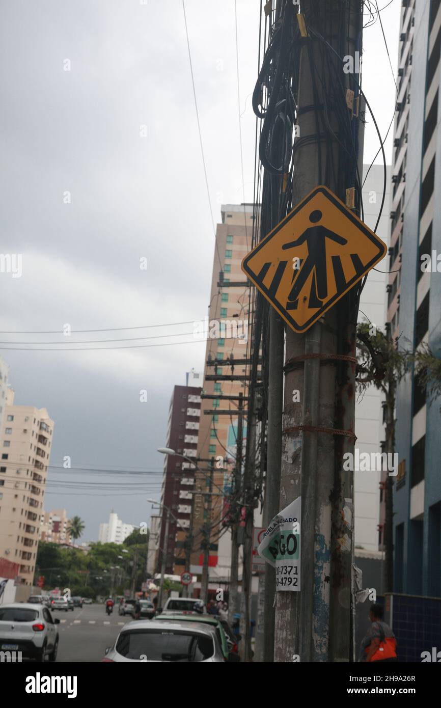 Traffic sign pedestrian crossing brazil hi-res stock photography and ...