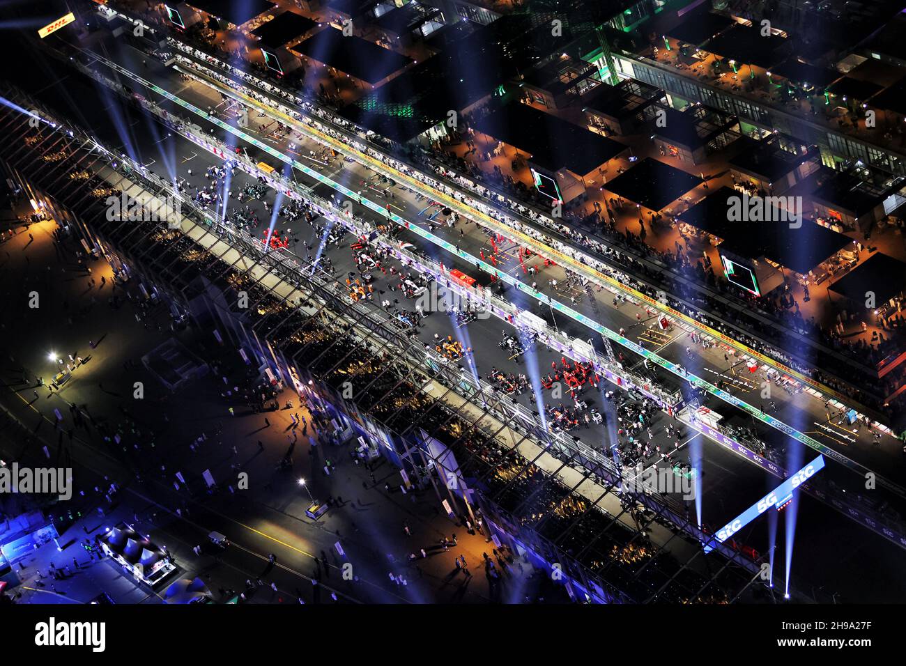 The grid before the start of the race. Saudi Arabian Grand Prix, Sunday ...