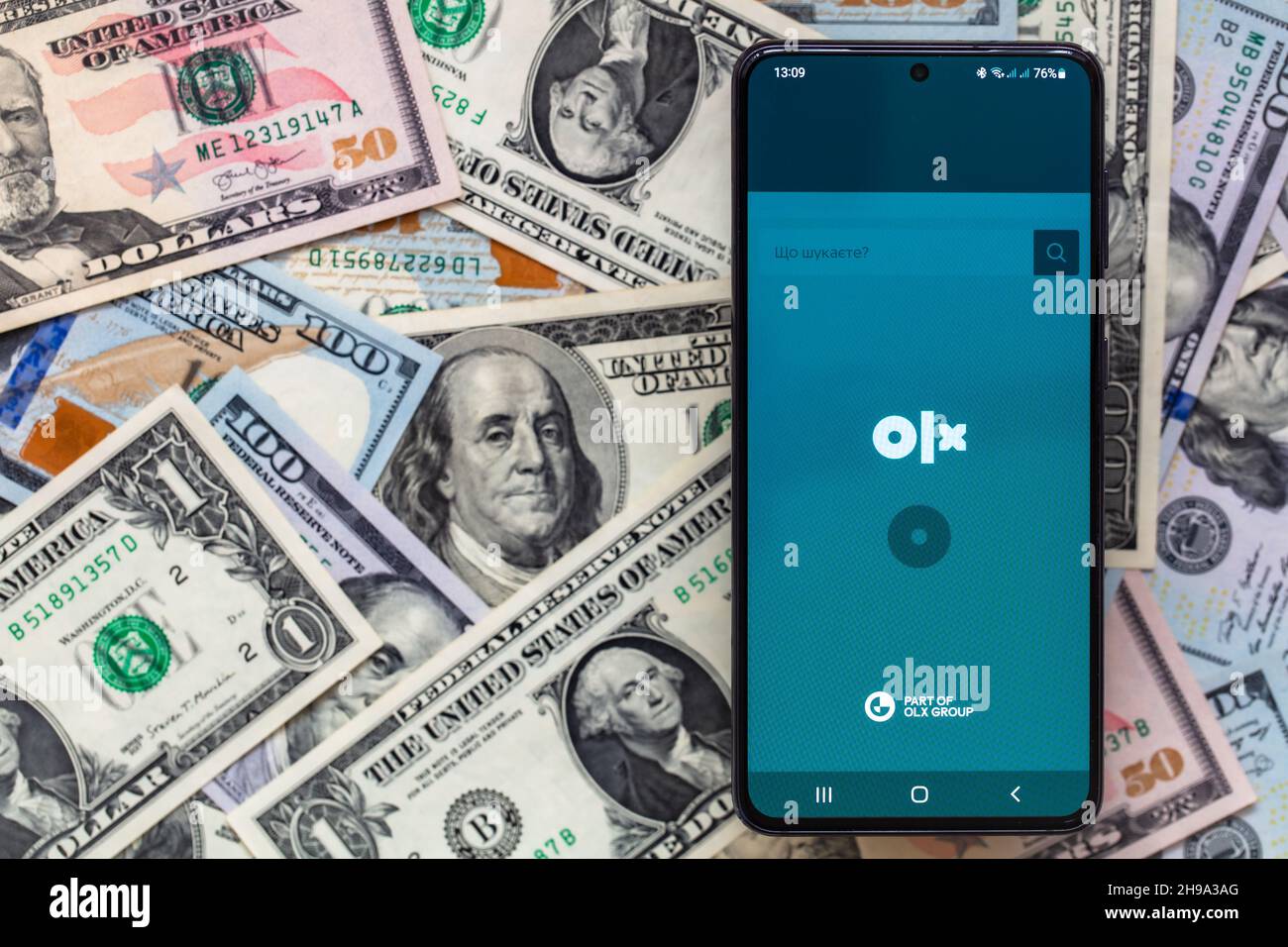 Kyiv, Ukraine - December 1, 2021: smartphone screen with online ...