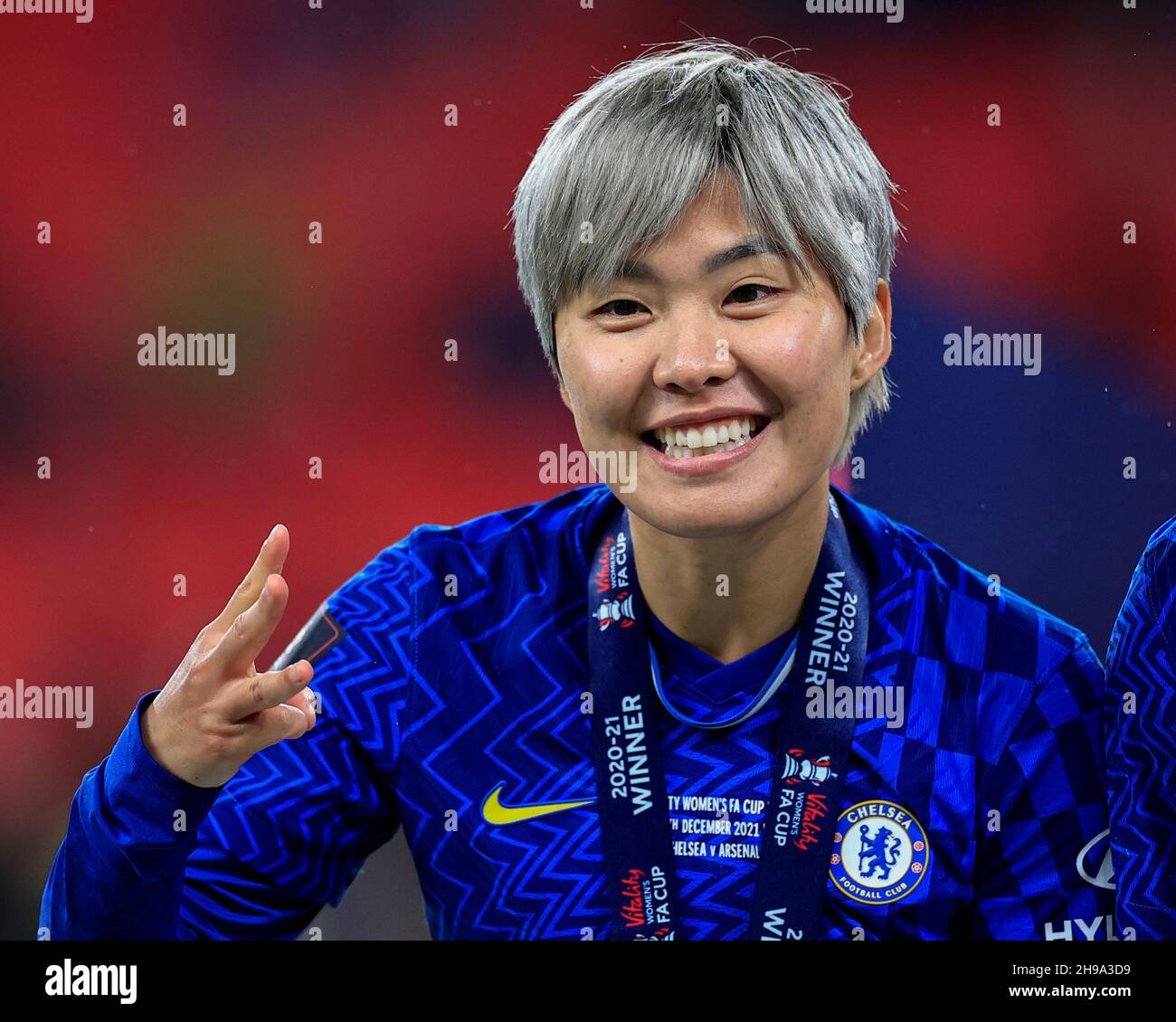 Ji So-Yun #10 of Chelsea celebrates the FA Cup win Stock Photo - Alamy