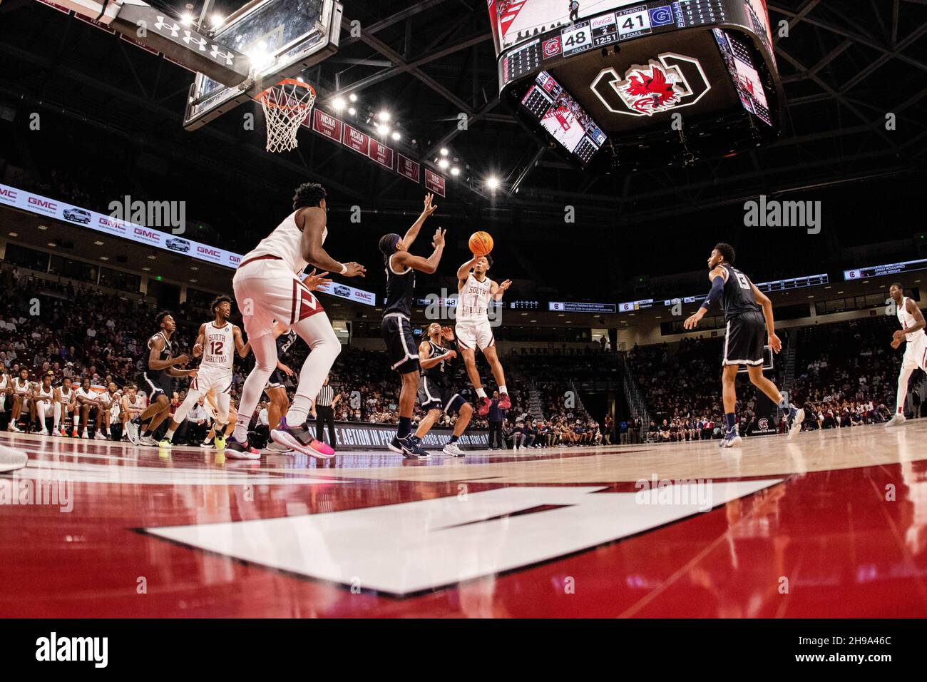 December 5, 2021: South Carolina Gamecocks guard Jacobi Wright (1 ...