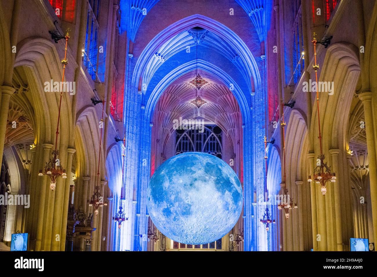 Bath; Somerset UK; 5th December 2021. Luke Jerram's Nasa inspired ...