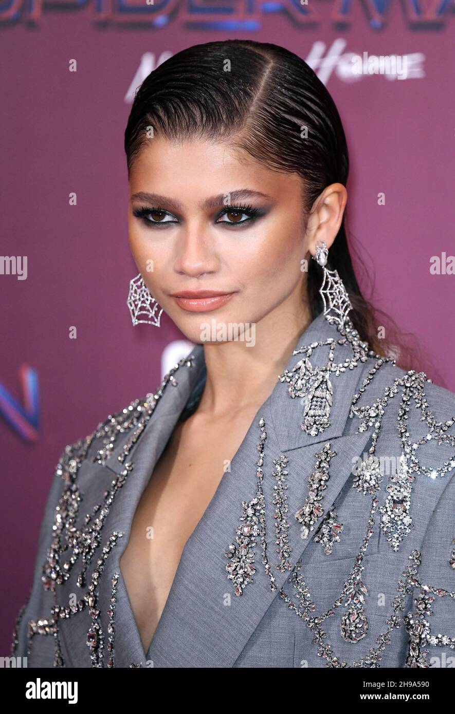 December 5th, 2021. London, UK. Zendaya attending the Spider-Man No Way ...