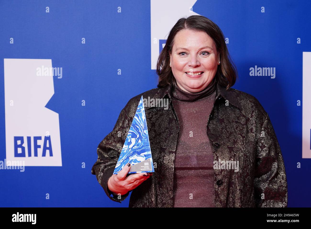 Joanna Scanlon with her Best Actress award for After Love at the 24th ...