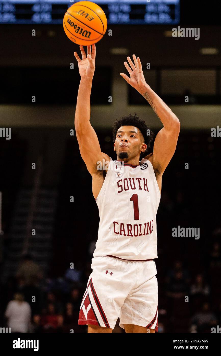 December 5, 2021: South Carolina Gamecocks guard Jacobi Wright (1 ...