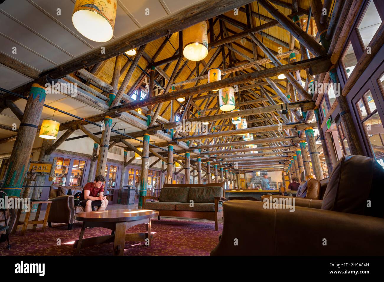 Interior of Paradise Inn Lobby. Mount Rainier National Park, Washington ...
