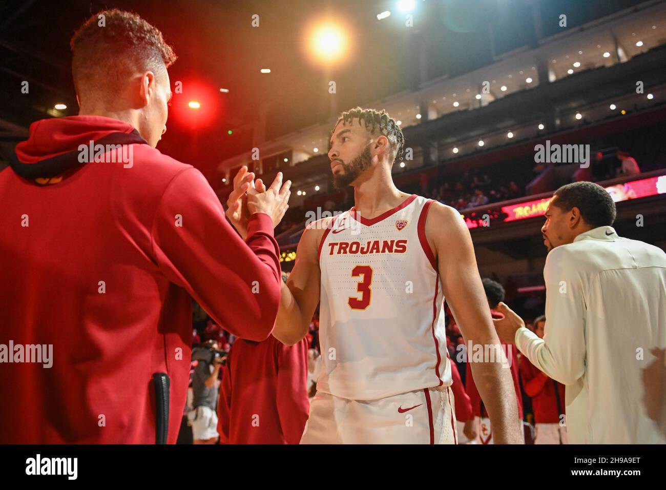 Southern California Trojans forward Isaiah Mobley (3) is introduced ...
