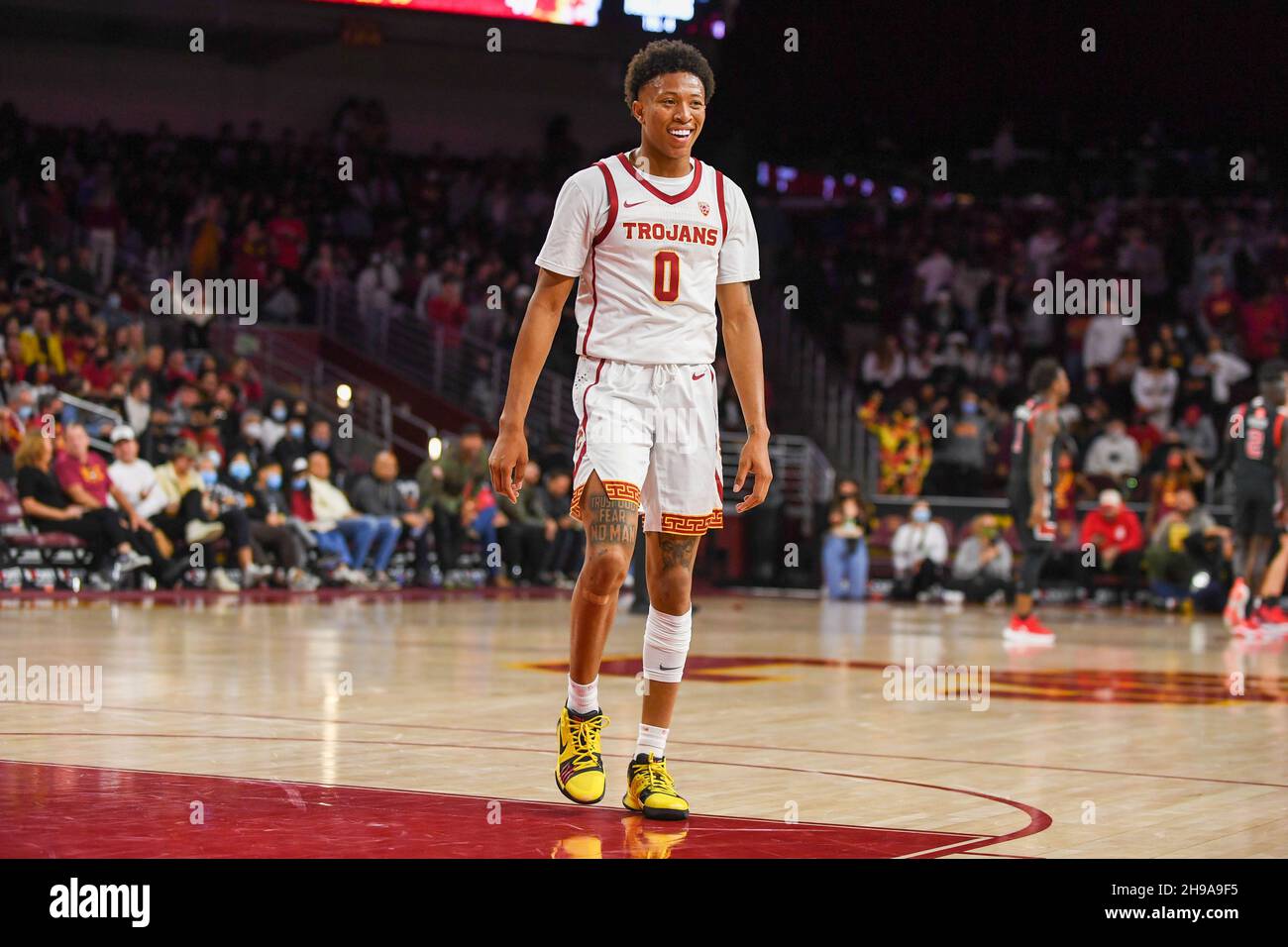 Southern California Trojans guard Boogie Ellis (0) smiles during an ...